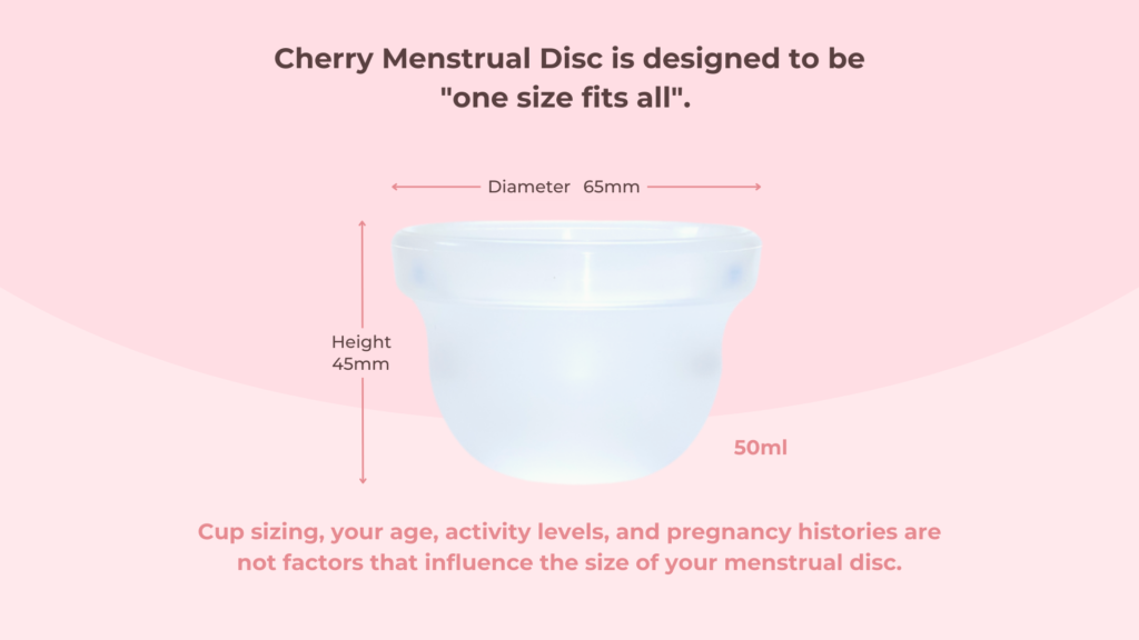 Disc Size Guide - 月经杯 月亮杯 Cawan Haid Menstrual cup Disc - Price ...